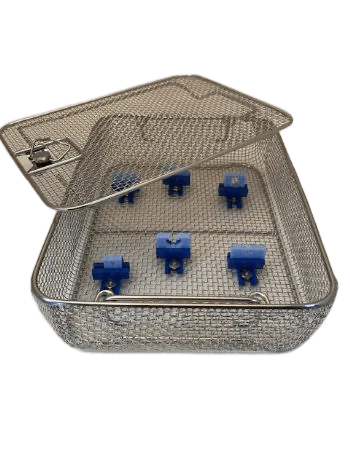 Wire Mesh Scope Tray 13" x 10" x 3" With Holders — sterilizationtrays
